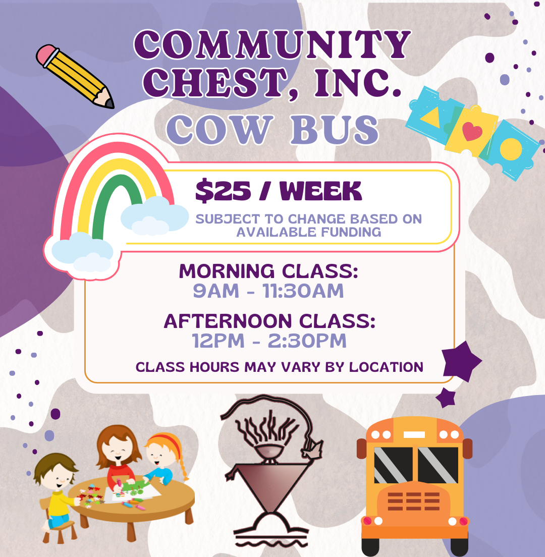 Classroom On Wheels (COW Bus) – Community Chest, Inc.